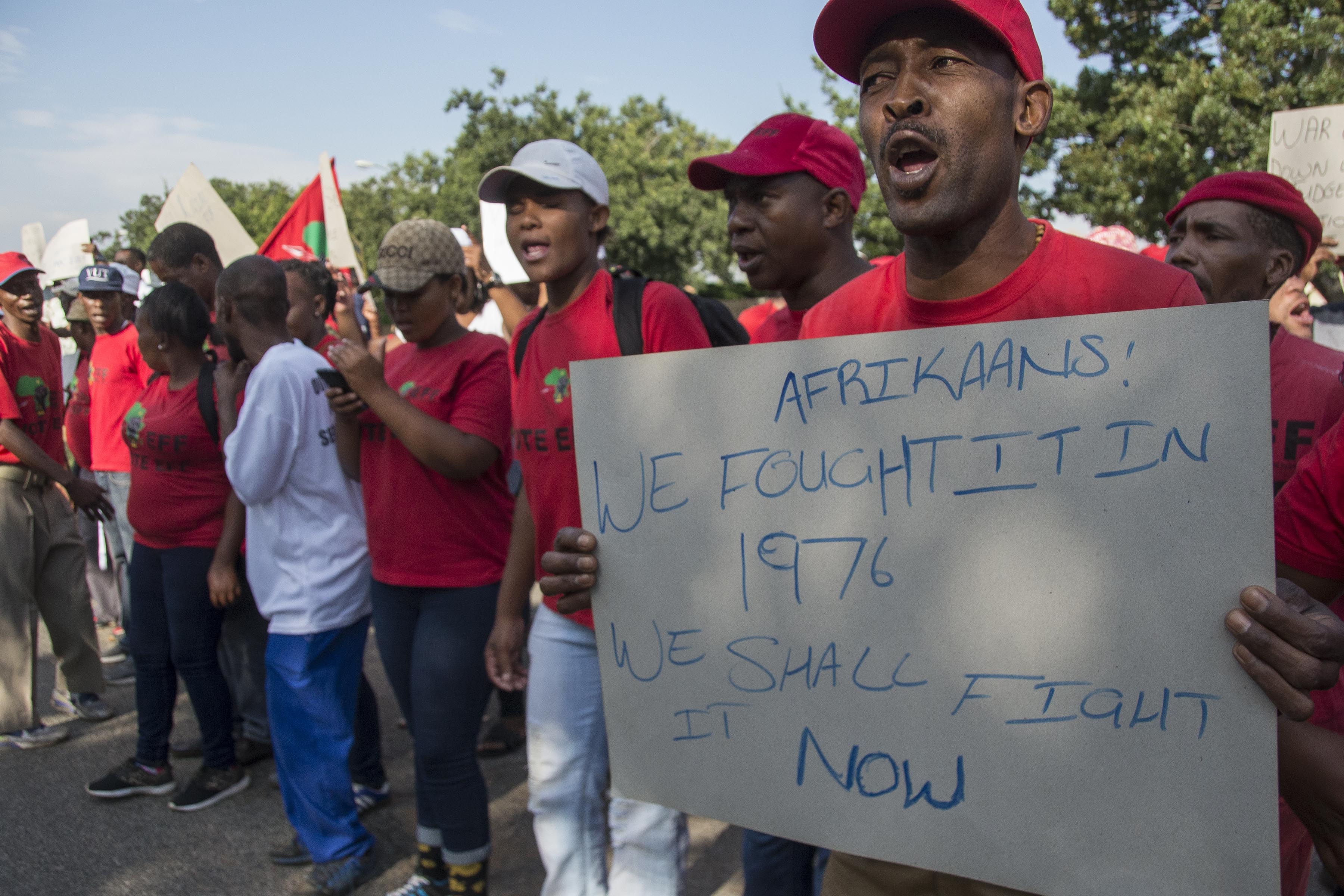 In photos: Protests and violence at Afrikaans high school | GroundUp In photos: Protests and violence at Afrikaans high school | GroundUp